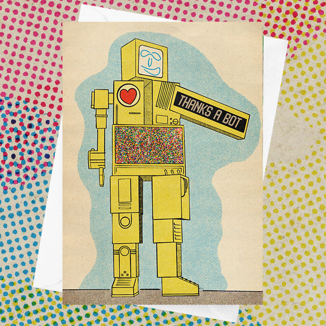 Cincinnati Metrobot Thank You Greeting Card – PopWater Studio